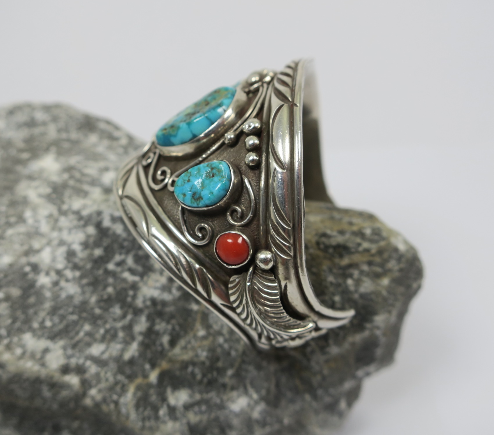 Vintage Armreif / Armspange 925 Sterling Silber „W“ Zuni / Navajo ...